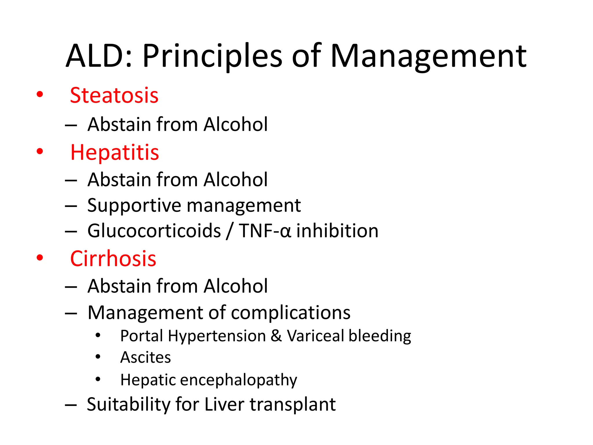 Alcoholic liver disease diagnosis and management | PPT