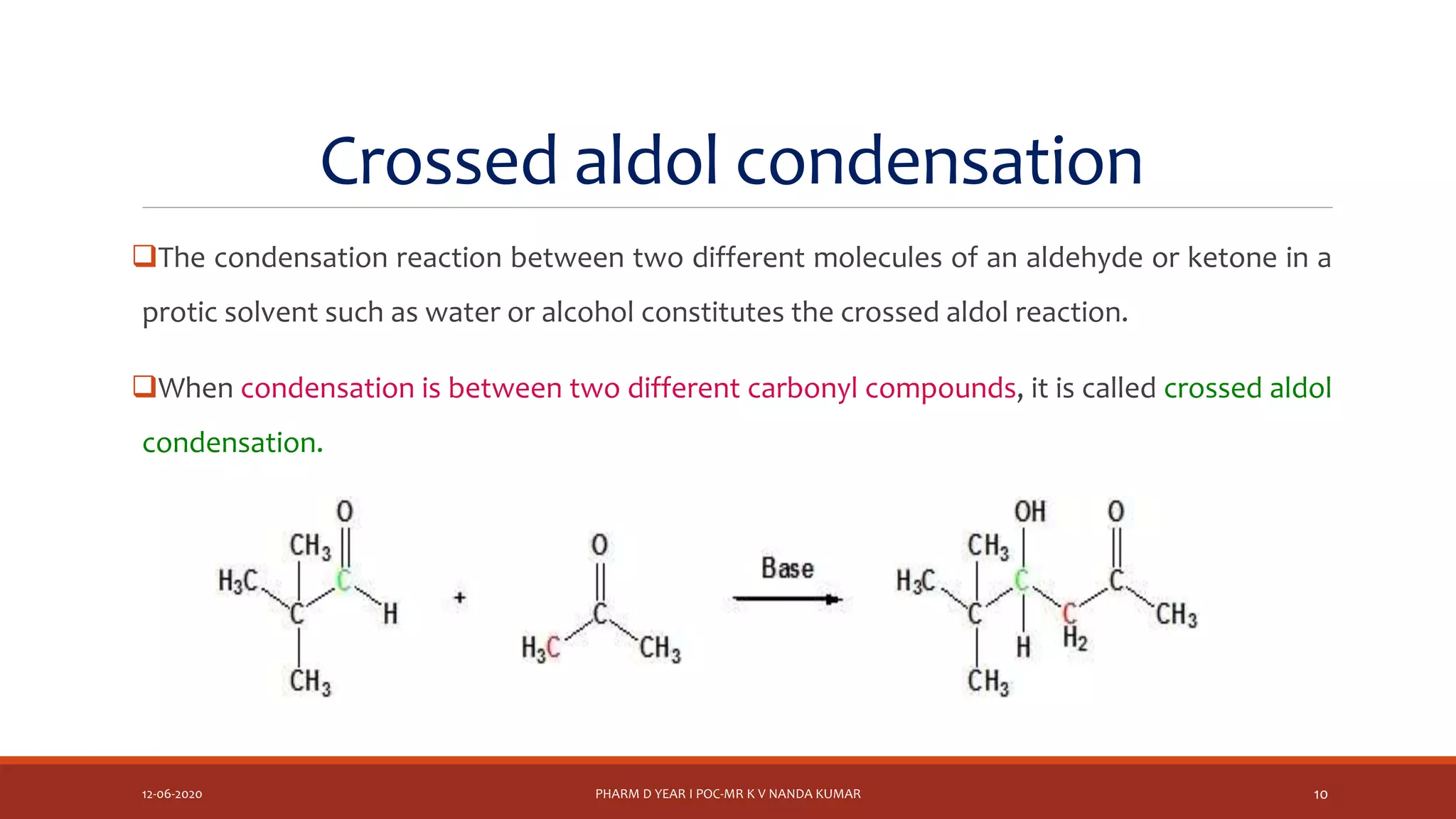 Aldol condensation | PPTX