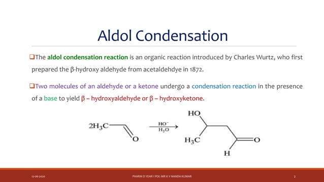 Aldol condensation | PPTX | Chemistry | Science