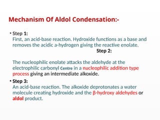 A SEMINAR TOPIC ON ALDOL CONDENSATION.pptx | Free Download