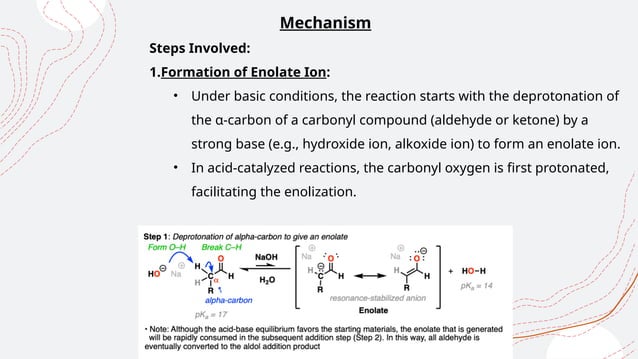 aldol Condensation Mechanism and Application | PPTX