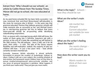 GCSE ENGLISH for students with range age 16 - 18 years old | PPTX
