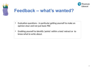 GCSE ENGLISH for students with range age 16 - 18 years old | PPTX
