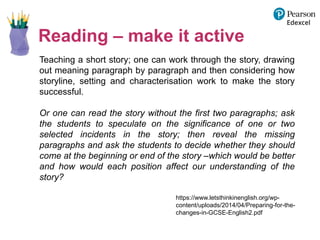 GCSE ENGLISH for students with range age 16 - 18 years old | PPTX