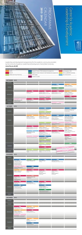 ALD programme calendar 2015-6 | PDF
