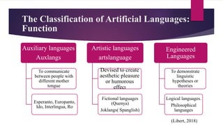 Artificial language | PPTX