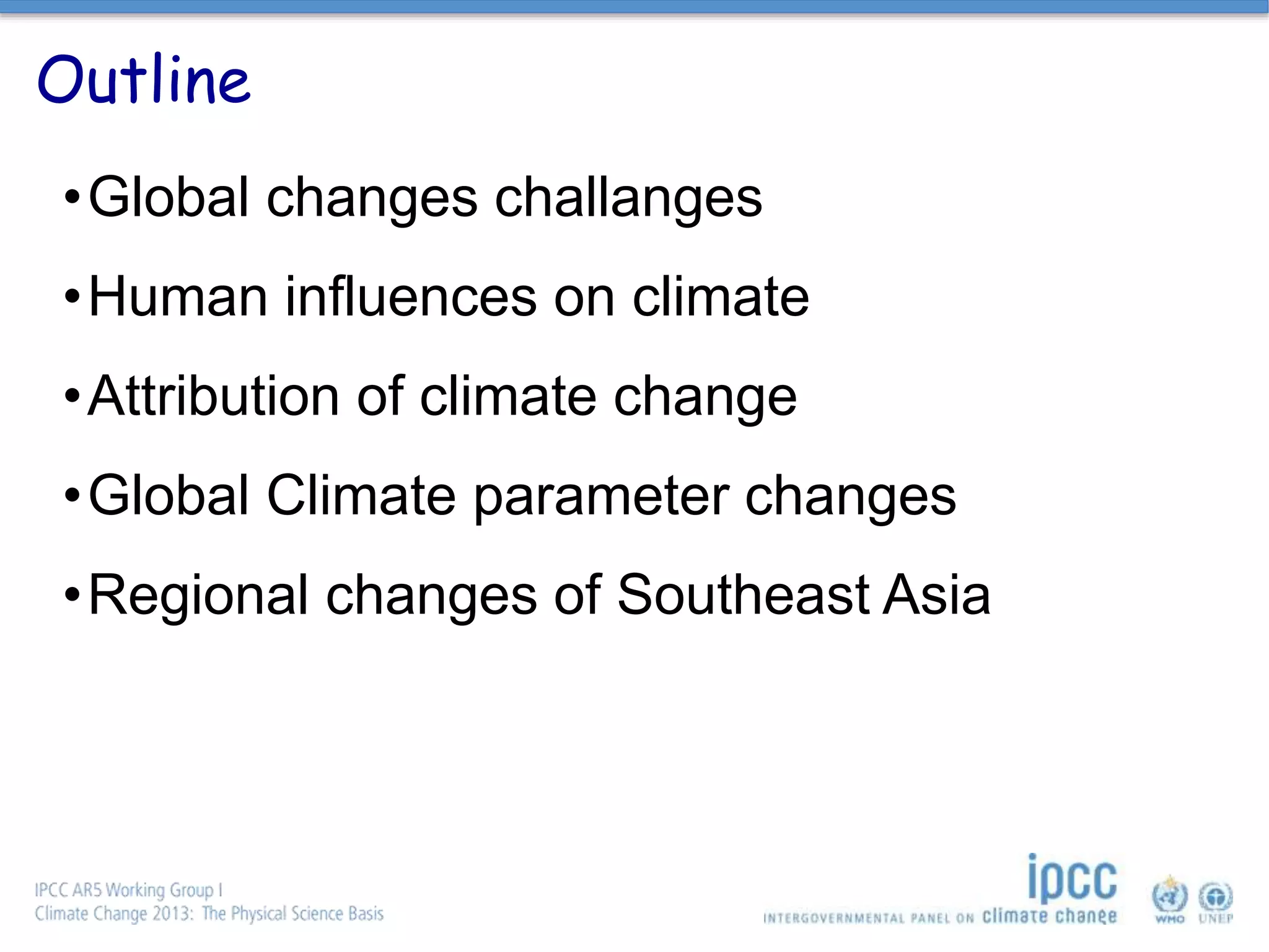 Climate Change Observations - Regional Perspective | PPTX
