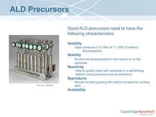 Cambridge NanoTech ALD Tutorial | PPTX