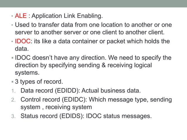 SAP ALE Idoc | PPTX | Computer Software and Applications | Computing