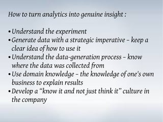 A leader’s guide to data analytics | PPT