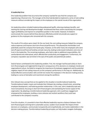 A Leadership Error.docx