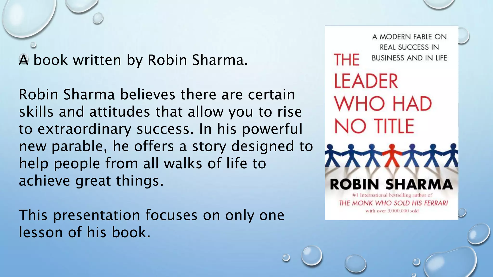 A leader with no title | PPTX