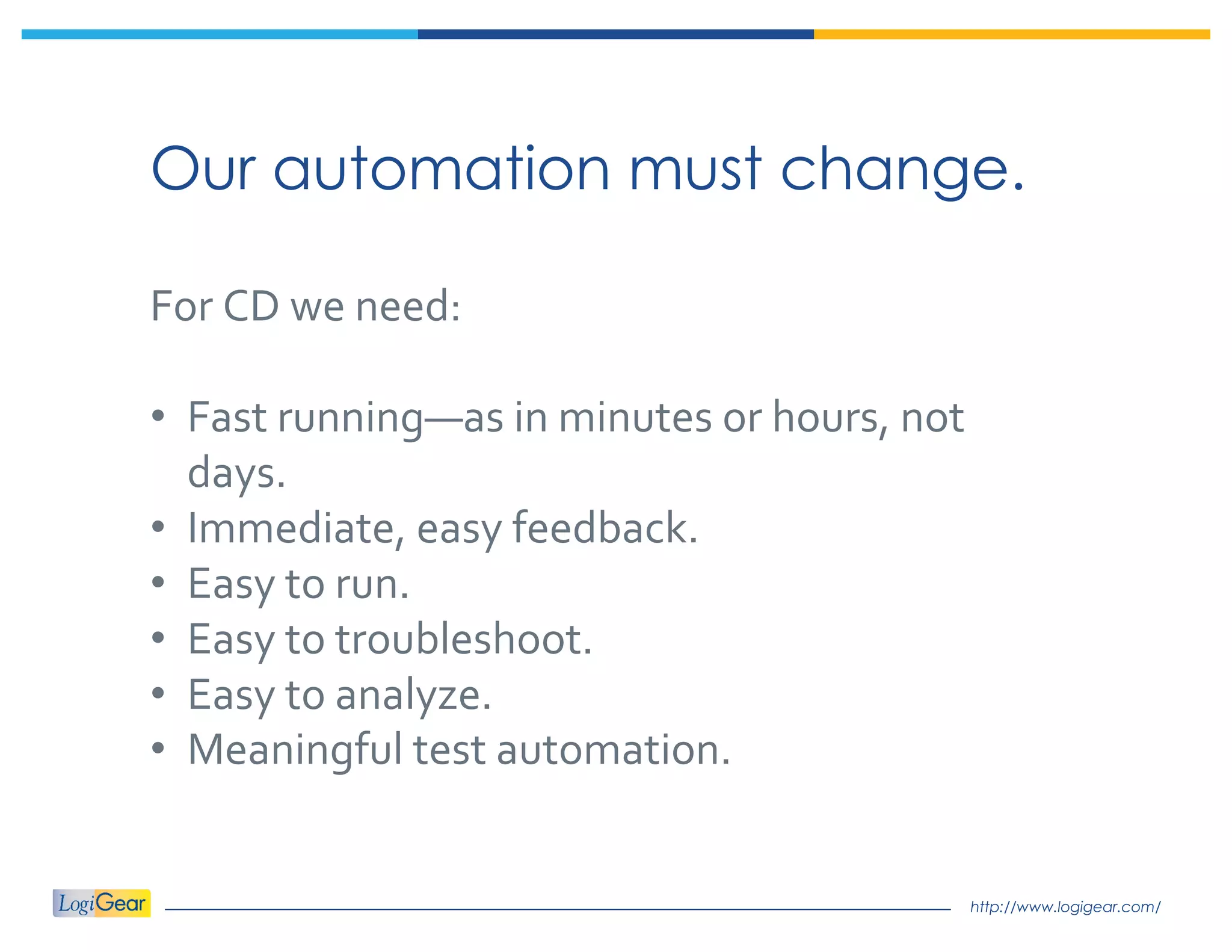 A lean automation blueprint for testing in continuous delivery | PPT