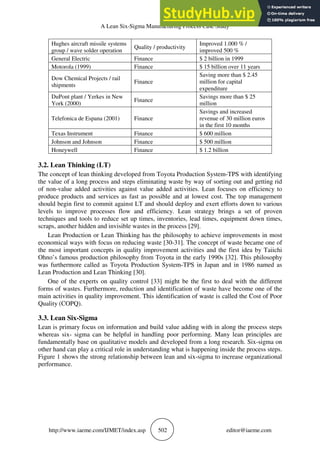 A LEAN SIX-SIGMA MANUFACTURING PROCESS CASE STUDY | PDF