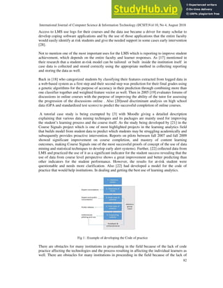A LEARNING ANALYTICS APPROACH FOR STUDENT PERFORMANCE ASSESSMENT | PDF | Education industry ...