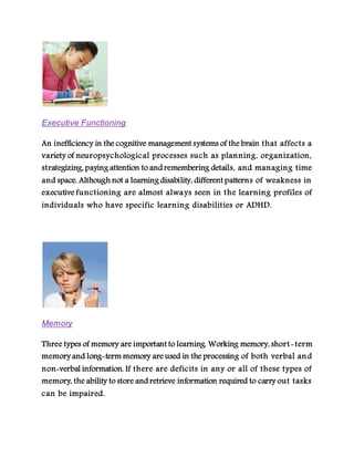 A learning disability affects | DOCX