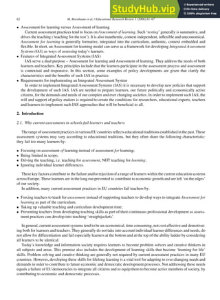 A Learning Integrated Assessment System | PDF