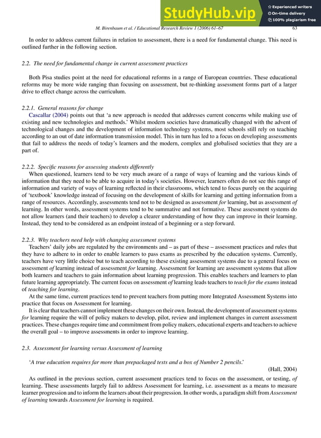 A Learning Integrated Assessment System | PDF