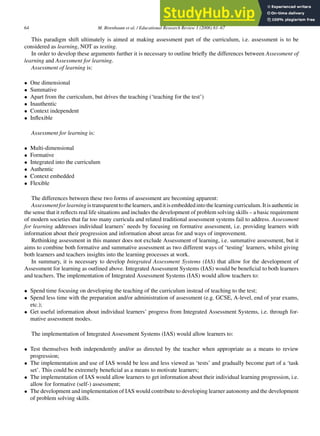 A Learning Integrated Assessment System | PDF