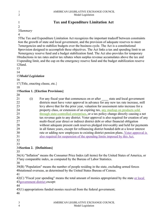 Alec ntu-alec-model-state-and-local-tax-and-expenditure-limitation-act ...
