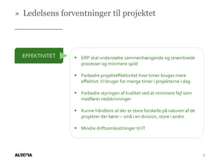 Valg af nyt projektbaseret ERP system, Claus Birkholm, Alectia | PPTX