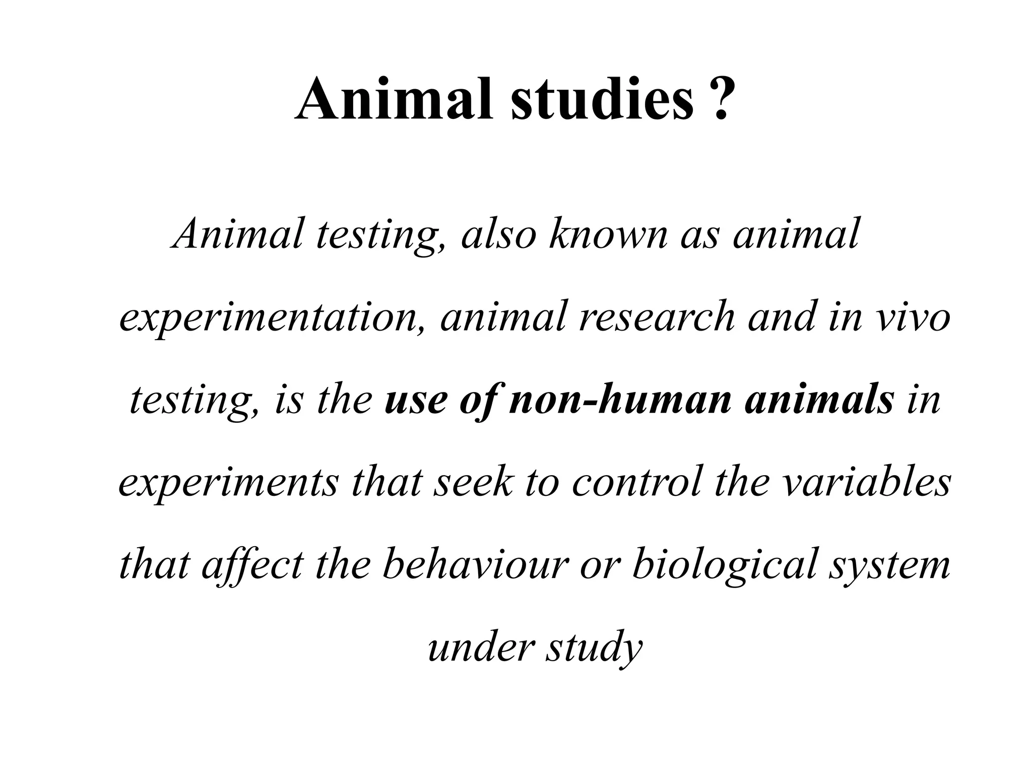 ANIMAL STUDIES | PPTX