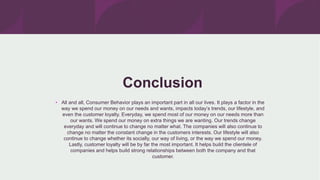 A lecture on consumer behavior | PPTX