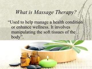 A Lecture on Massage Therapy | PPT