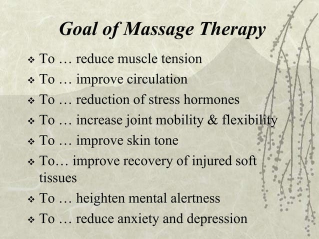 A Lecture on Massage Therapy | PPT