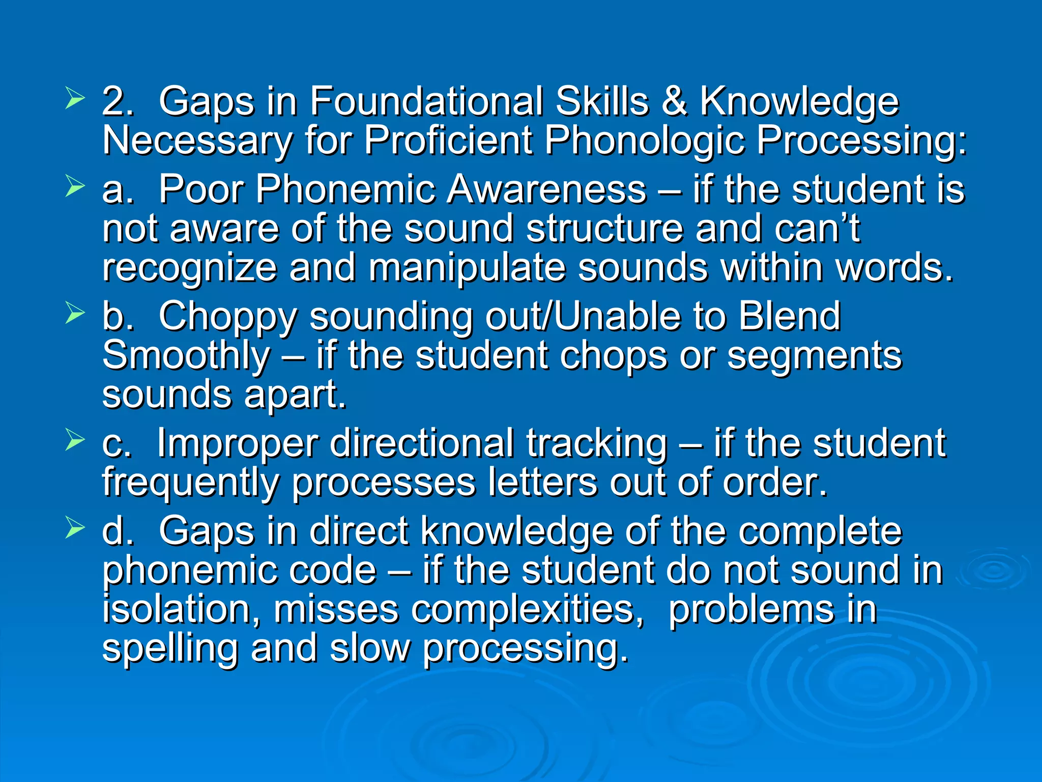 A Lecture On The Common Reading Problems | PPT