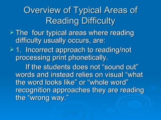 A Lecture On The Common Reading Problems | PPT