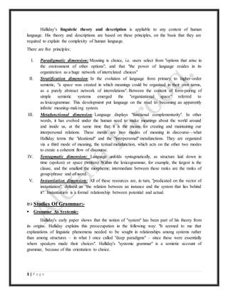 Introduction of Michael Alexander Kirkwood Halliday. | DOCX