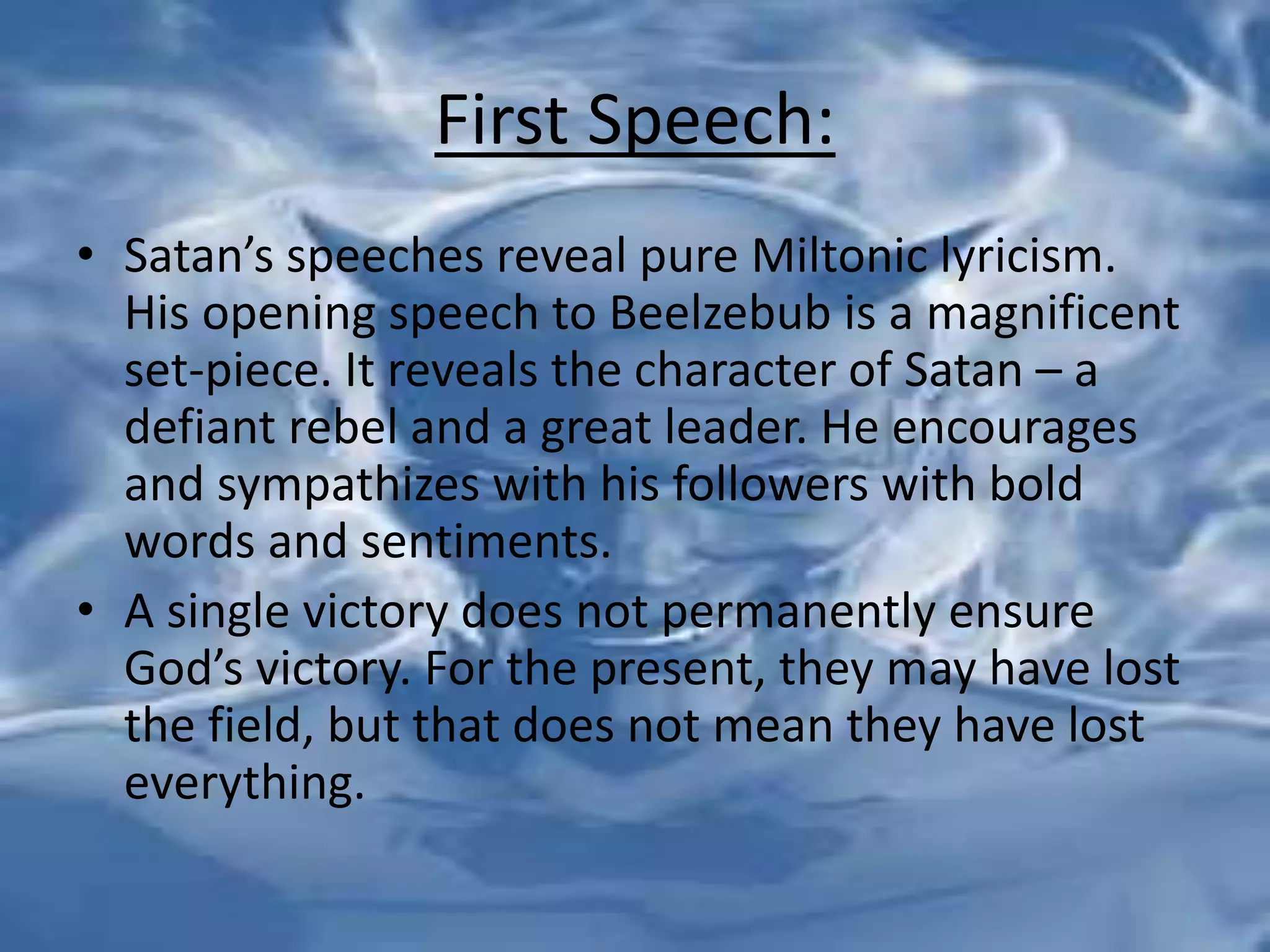 Satan speeches | PPTX