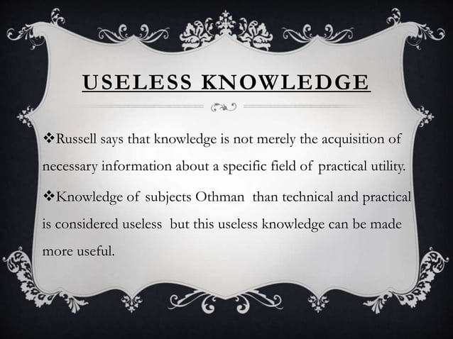 Useless knowledge | PPT