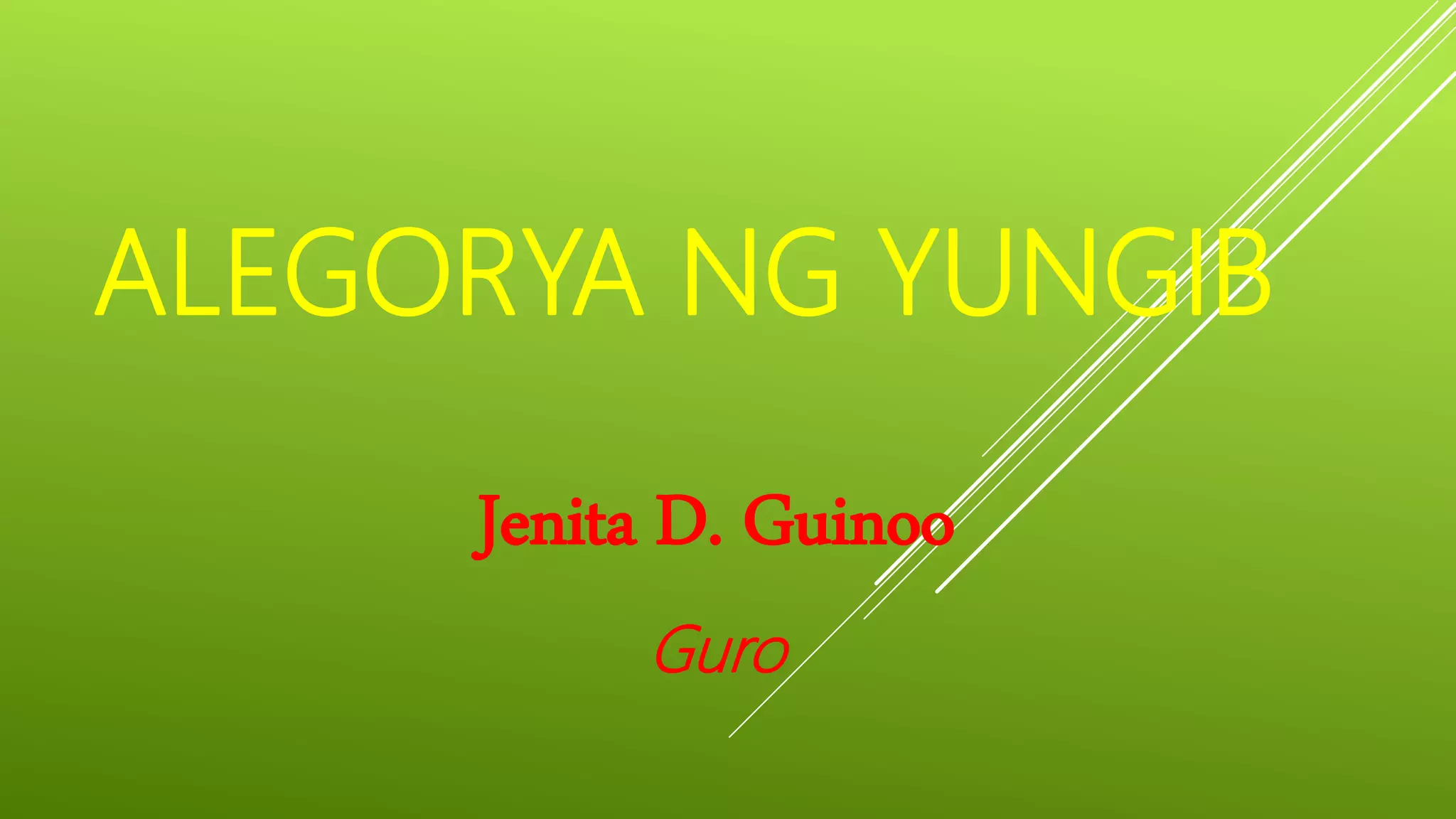 Alegorya ng Yungib ni Plato | PPTX