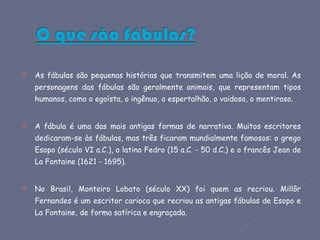 A leitura infantil fábulas | PPT