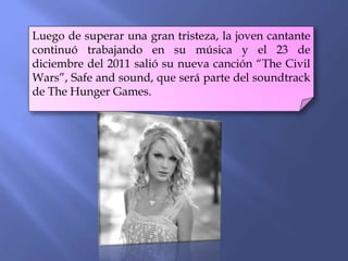 BIOGRAFÍA DE TAYLOR SWIFT | PPTX