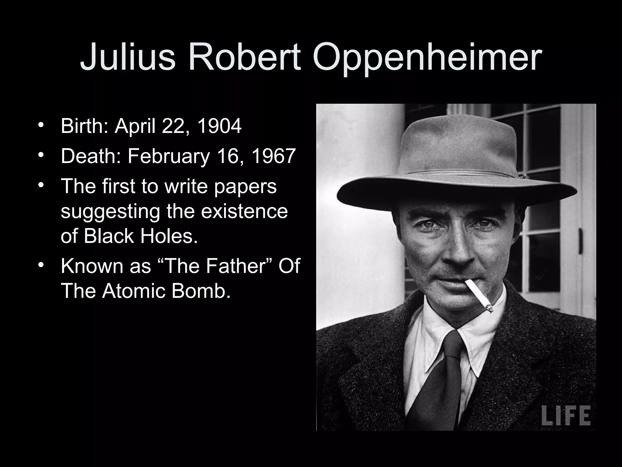 J. Robert Oppenheimer | PPT