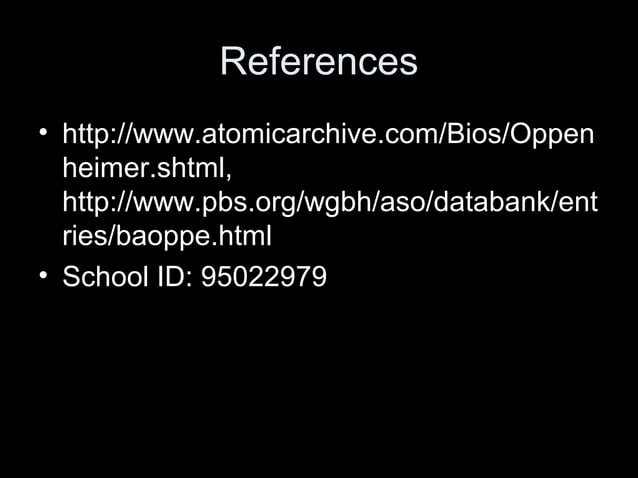 J. Robert Oppenheimer | PPT