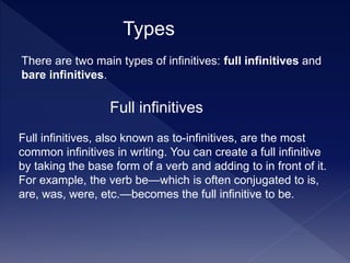 Alejandro González Ingles II CI 3023044 Presentación Infinitive and ...