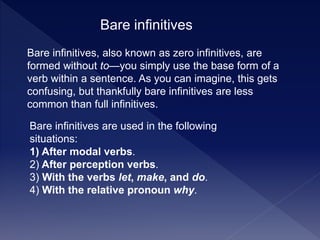 Alejandro González Ingles II CI 3023044 Presentación Infinitive and ...