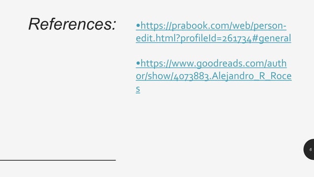 Alejandro Roces | PPTX