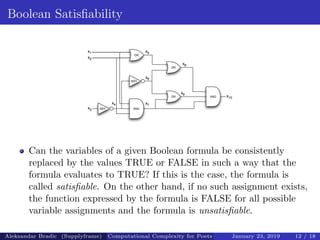 Computational Complexity for Poets | PPT
