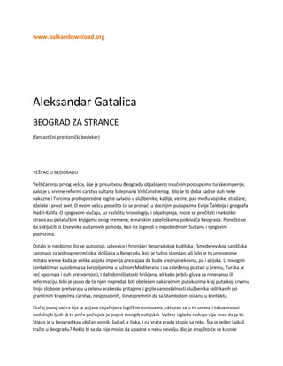 Aleksandar gatalica~beograd za strance | PDF