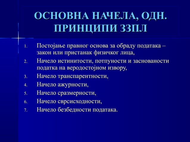 Aleksandar resanovic, Zastita podataka o licnosti | PPT