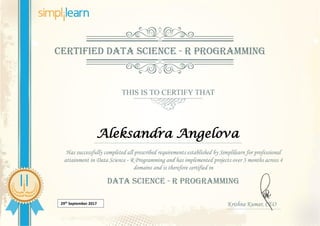 Data Science - R Programming Certificate | PPT
