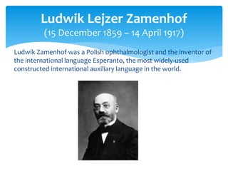 Ludwik Zamenhof | PPTX