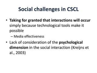 CSCL: Intro | PPTX | Technology & Computing