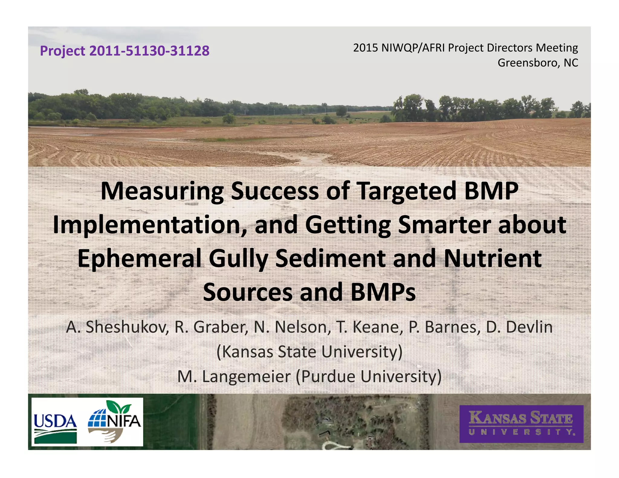 Measuring Success of Targeted BMP Implementation, and Getting Smarter ...