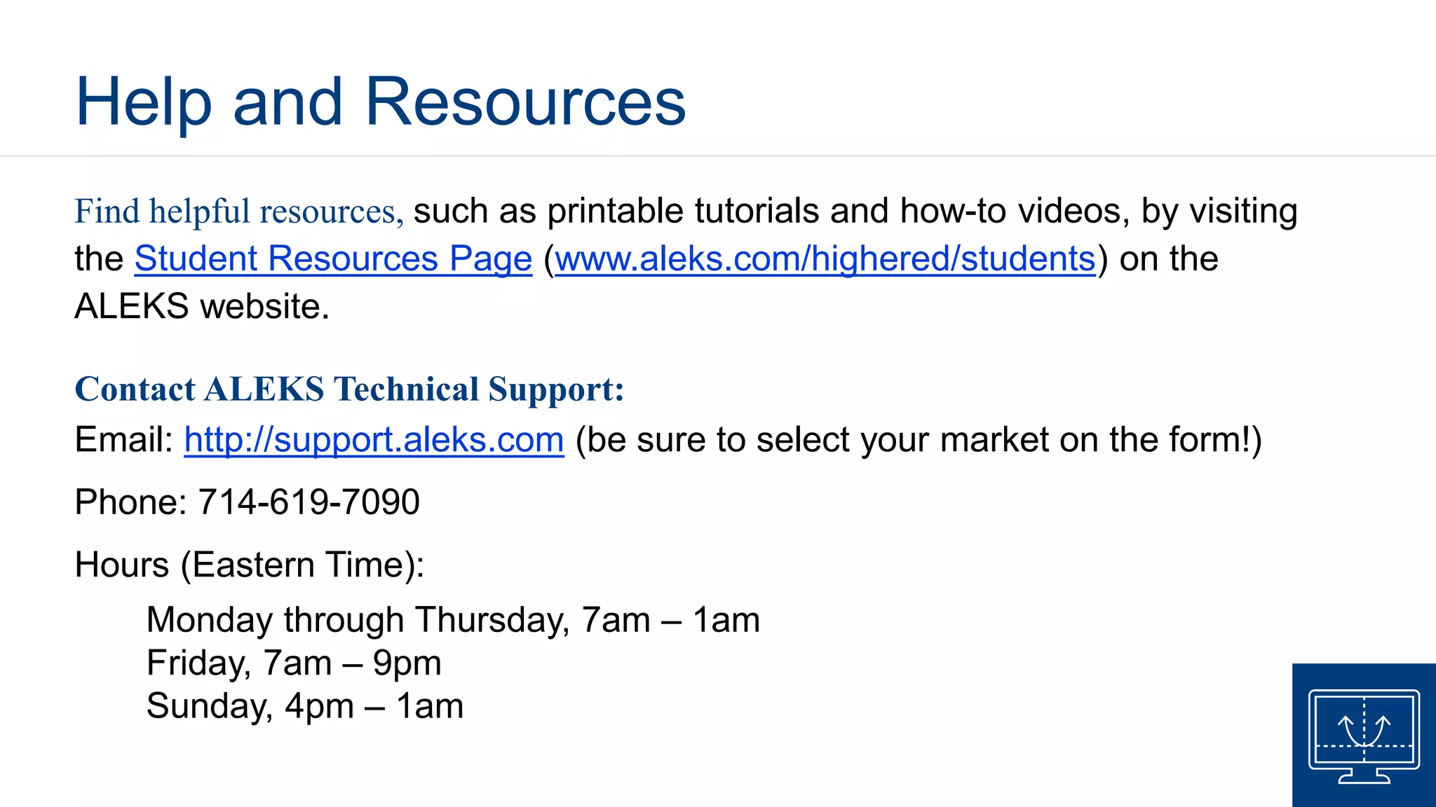 Aleks student orientation | PPTX